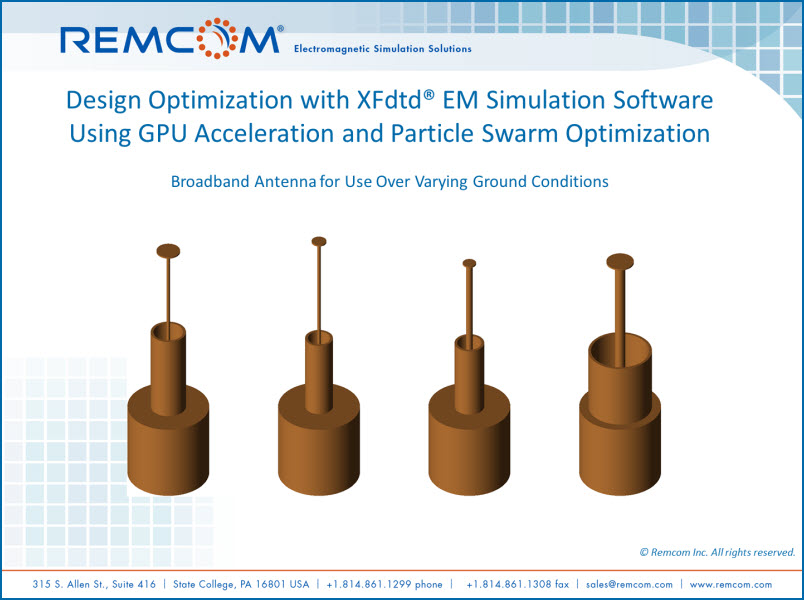 Optimierter Antennenentwurf mit GPU-Beschleunigung und Partikelschwarm-Optimierung | Remcom